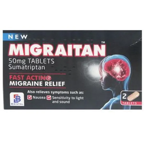 Migraitan 50mg Tablets Pack of 2